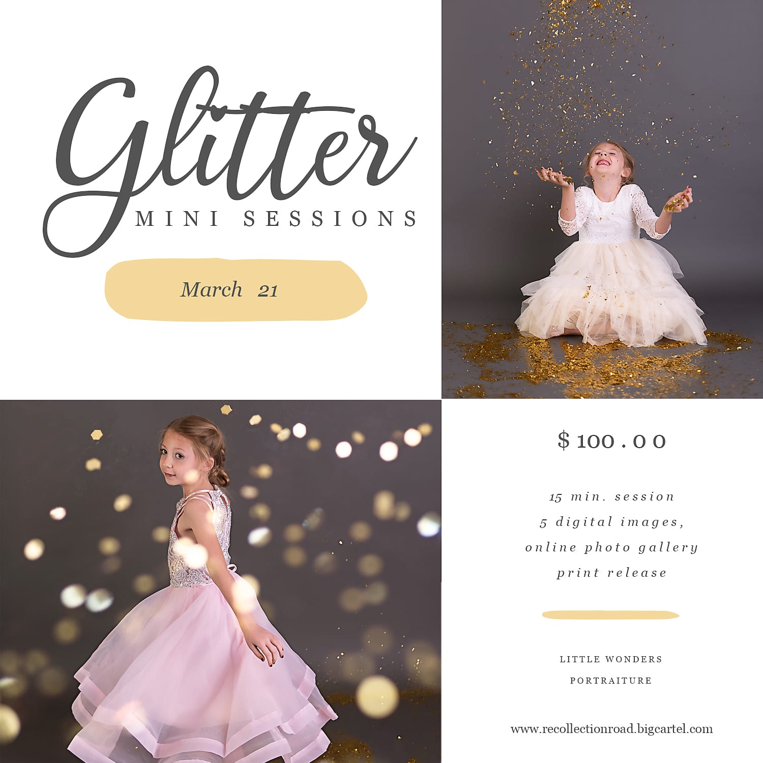 Glitter Mini Sessions | Little Wonders Portraiture